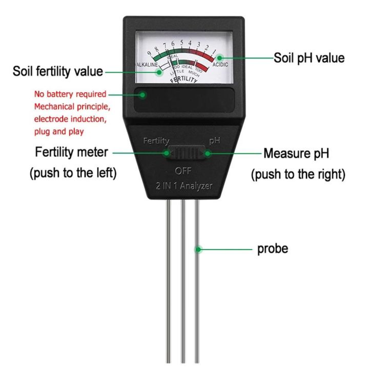 Plant Detector Monitor Plants Acidity Meter Soil PH Tester With 3 ...