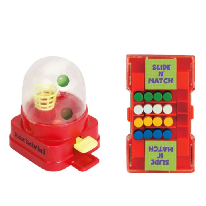 ToyMagic Mini Basketball and Slide N' Match Game Combo Pack|Travel Game ...