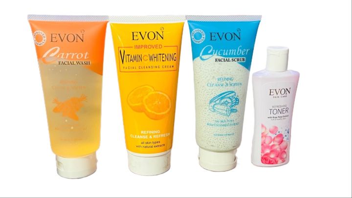 Evon Vitamin C Facial Cleanup Set face wash/ cleanser/ scrub/Toner ...
