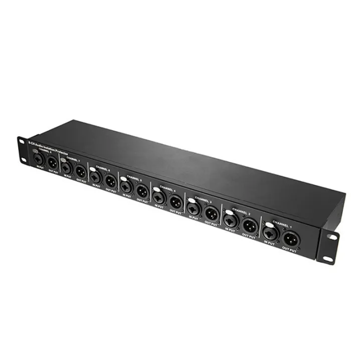 T8 Multi-Function 8-Channel Audio Isolator 1U Rack Mounted XLR 6.35mm ...
