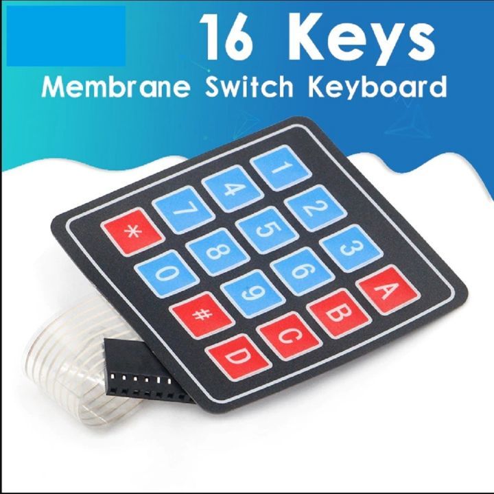 16 Key 4 x 4 Membrane Switch Keypad 4x4 4*4 Matrix Array Matrix Keyboard for Arduino DIY KIT ...