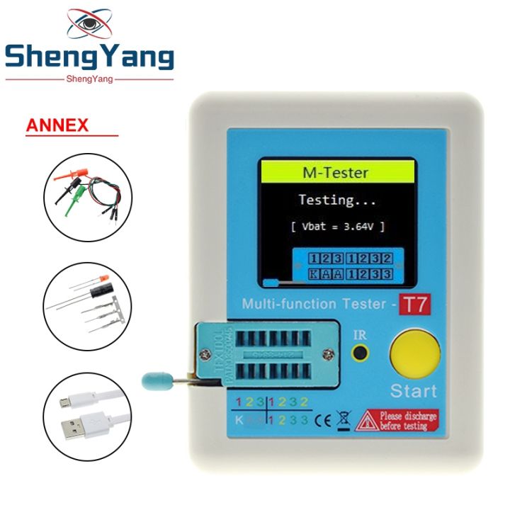 Lcr-T7 T7 Transistor Tester Tft Diode Triode Meter Lcr Esr Meter Npn ...