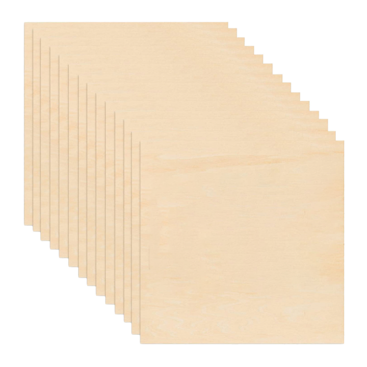50Packs 4 X 4 Inch Plywood Sheets 1/16 Inch Thin Wood Sheets Craft Wood ...