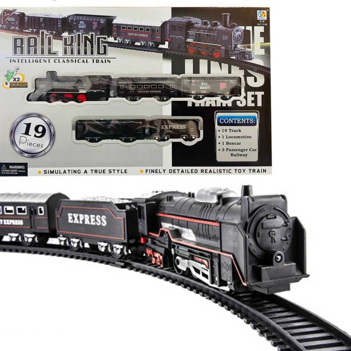 Rail King Classic Electric Train Set with Authentic Sound and Realistic ...