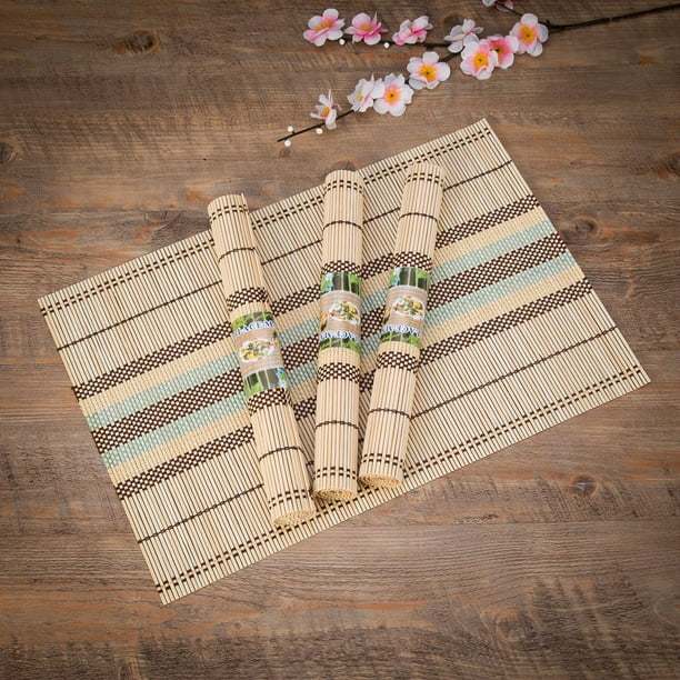 Kitchen Accessories Placemats 4pieces bamboo Non-Slip Heat Resistant ...