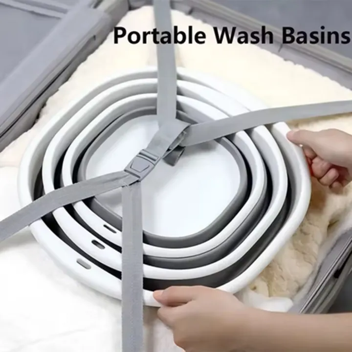 Folding Basins Portable Wash Basins Folding Laundry Tub Adult Baby Bath ...