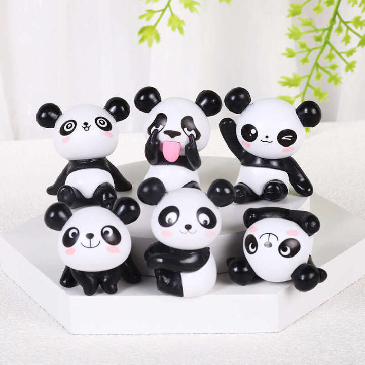 Naughty Little Ornament Resin Craft Cute Cartoon Panda Blind Box ...