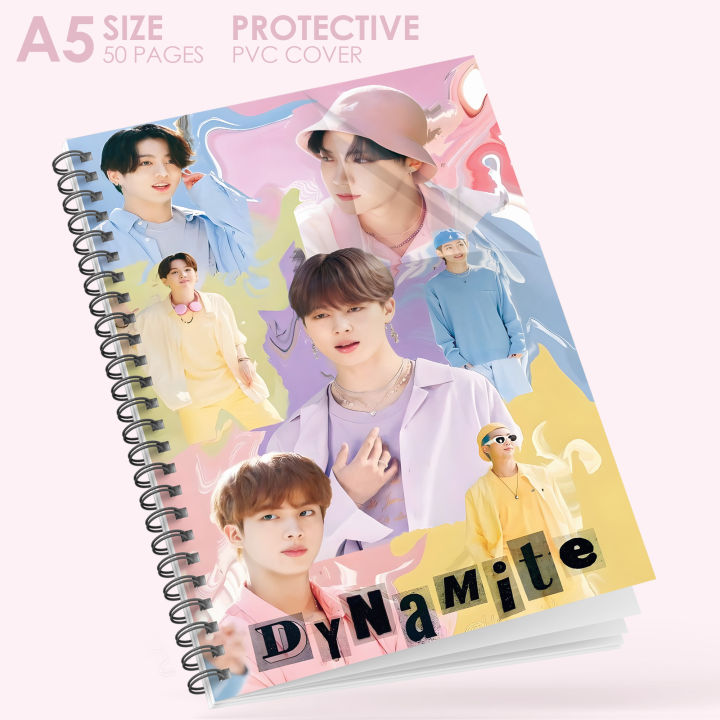 BTS Spiral Notebook A5 – BTS Dynamite Theme | 100 Pages | Retro K-pop ...