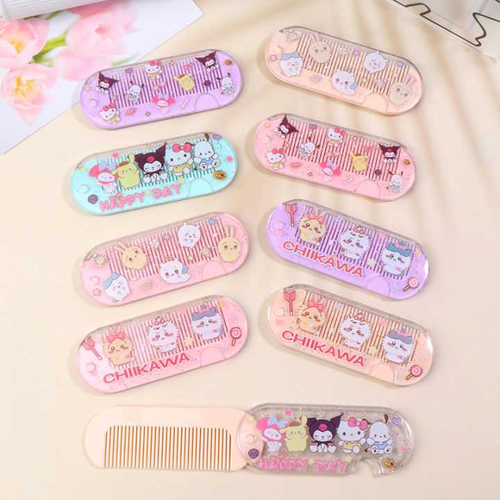 Sanrio Hello Kitty Mini Foldable Comb Chiikawa Hachiware Usagi Hair ...