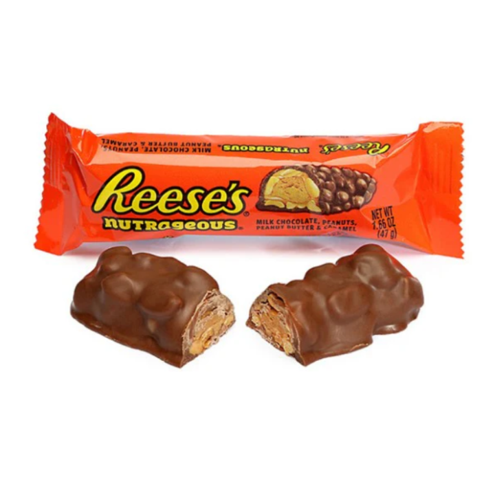 Reese’s Nutrageous Bar 47g | Chocolate Peanut Butter Bar with Peanuts & Caramel | Reese’s Nut ...
