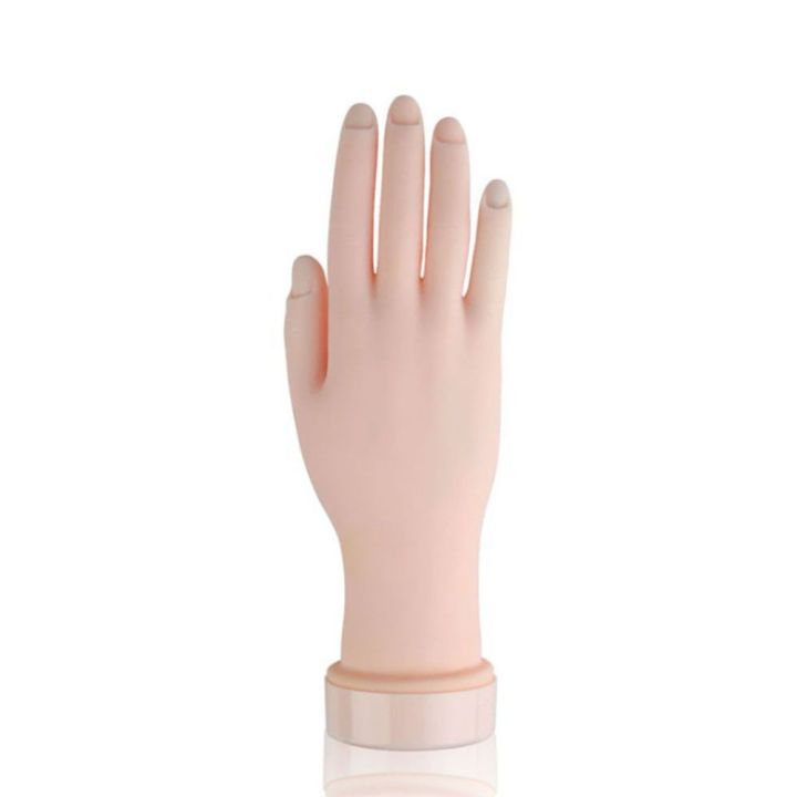 Silicone Display Model Nail Art Hand Acrylic False Fingernails Flexible ...