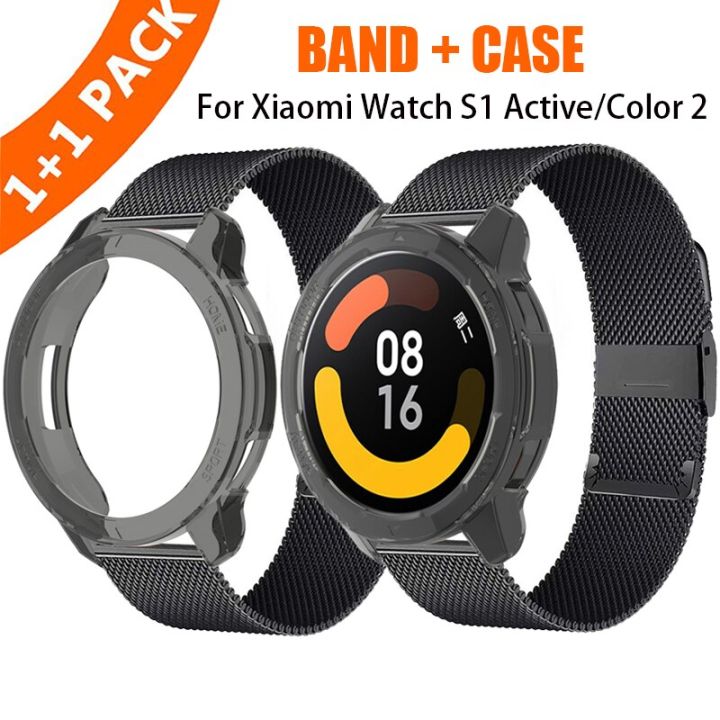 Case + strap for Xiaomi Watch S1 Active SmartWatch Metal Stainless ...