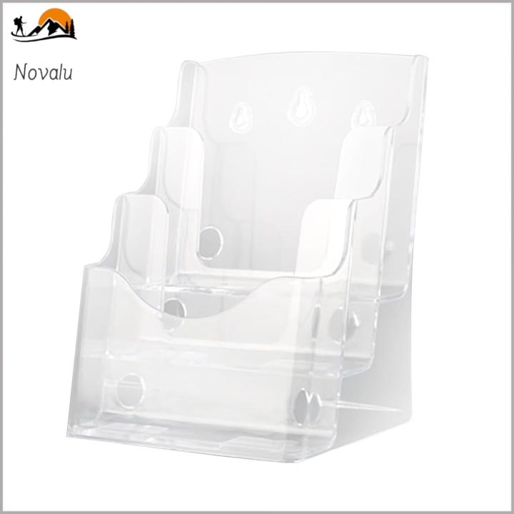 Flyer Holder 3-tier Acrylic Brochure Holder Display Stand Wall Mount or ...