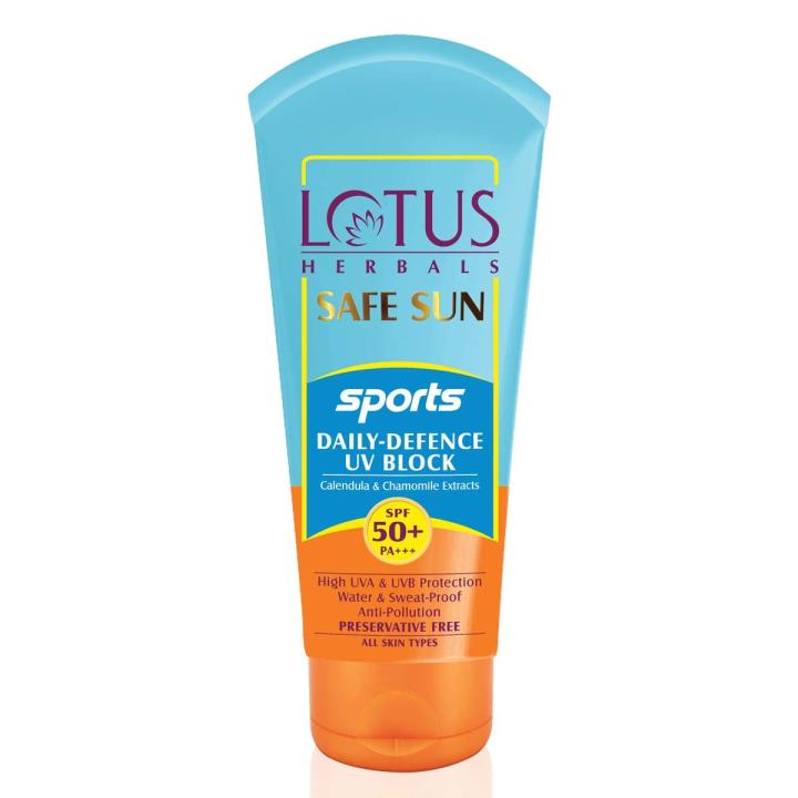 Lotus Safe Sun Sports Daily-Defence UV Block Sunscreen SPF 50+ 40g ...
