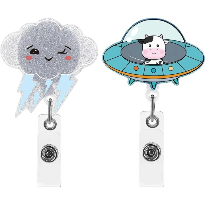 Clip Nurse Badge Lightweight Sparkling Powder Cloud ID Label Series ...