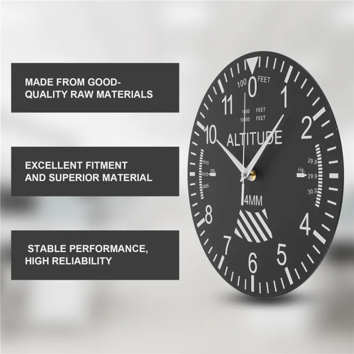 Altimeter Wall Clock Tracking Pilot Air Plane Altitude Measurement ...