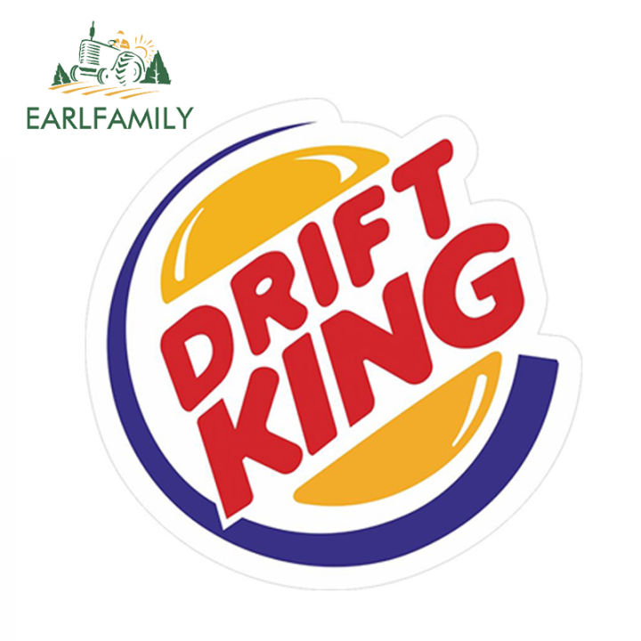 13cm X 12.6cm Retro King Funny Parody Jdm Look Vinyl Car Sticker Decal ...