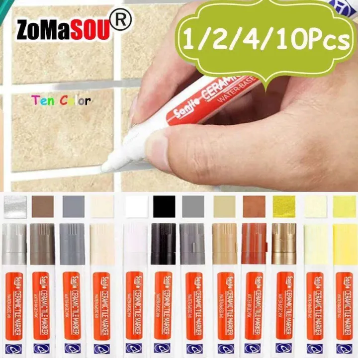 1-10Pcs 10 Colors Waterproof Tile Floor Marker Wall Grout Pen for ...
