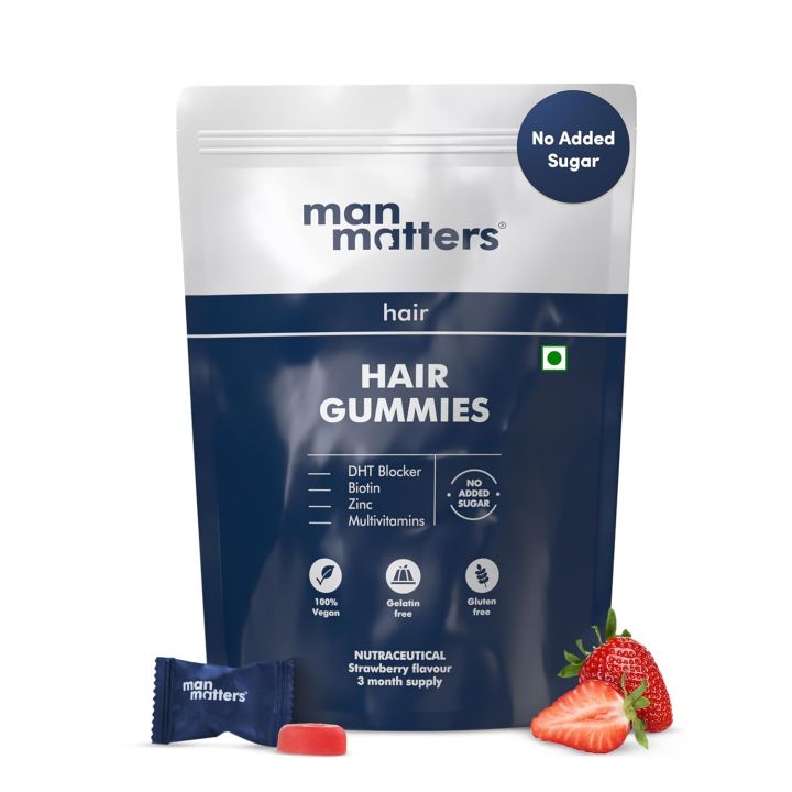 Man Matters Biotin Hair Gummies | 90 Day Pack | Biotin, DHT Blockers ...