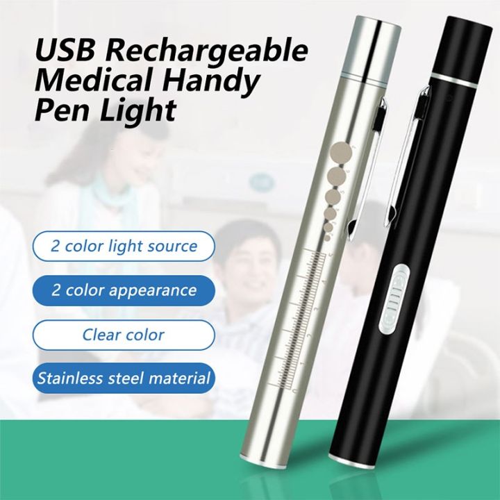 Mini Flashlight Work Lamp Portable Yellow and White Dual Light Source ...