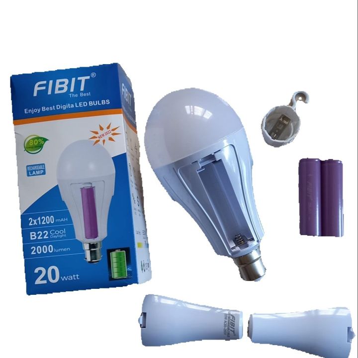 20W Rechargeable Emergency LED Bulb | Daraz.lk
