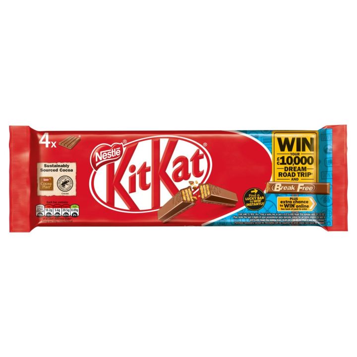 Kit Kat 4 Finger Milk Chocolate Bar Multipack 4 Pack 166g UK 🇬🇧 | Daraz.lk