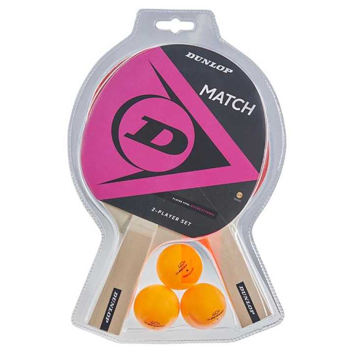 Table Tennis Bat Dunlop Match / Table Tennis Bat Set 2 With Free Ping ...