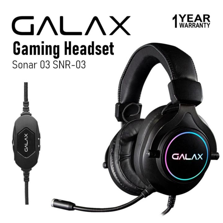 GALAX Gaming Headset SNR-03 USB 7.1 Channel RGB | Daraz.lk