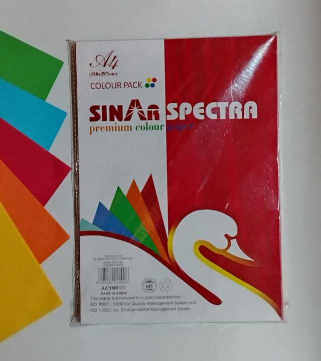1 x A4 Colour 100 Sheets 80 GSM (5 Colors) Original Sinar Spectra ...