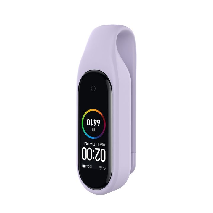(Ready Now)For Xiaomi Mi Band 7 / 6 / 5 / 4 Steel Sheet Clip Silicone ...