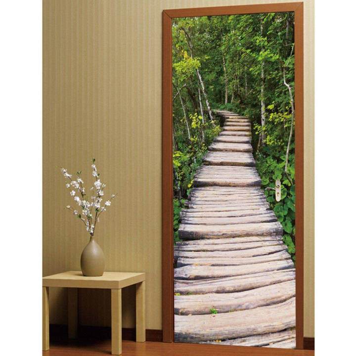 3D Furniture Door Wall Sticker Decals Self Adhesive Mural Scenery ...