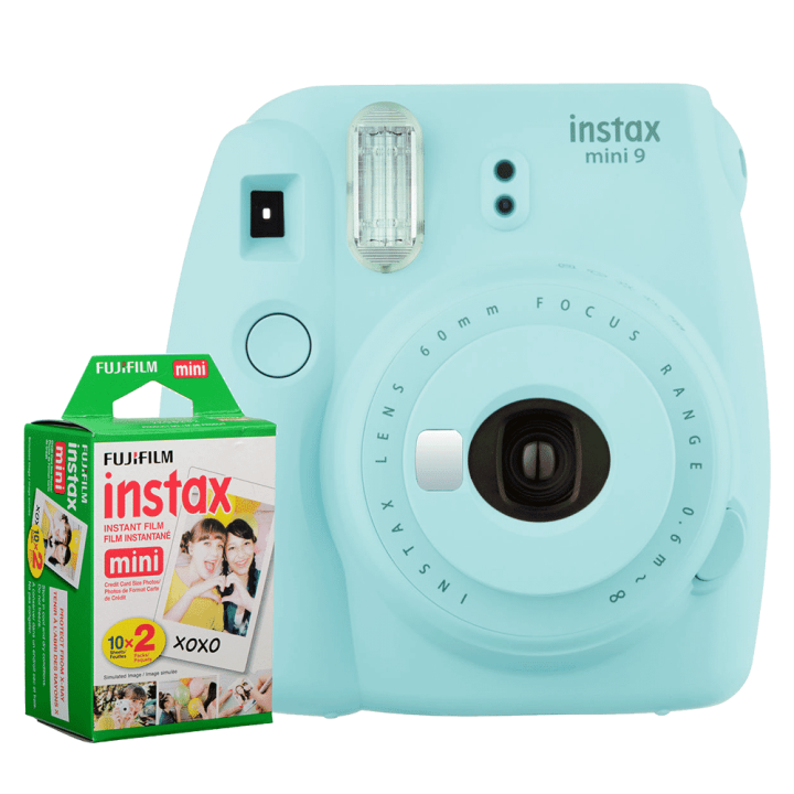 Fujifilm Instax Mini 9 Instant Film Camera (Ice Blue) With Fujifilm ...