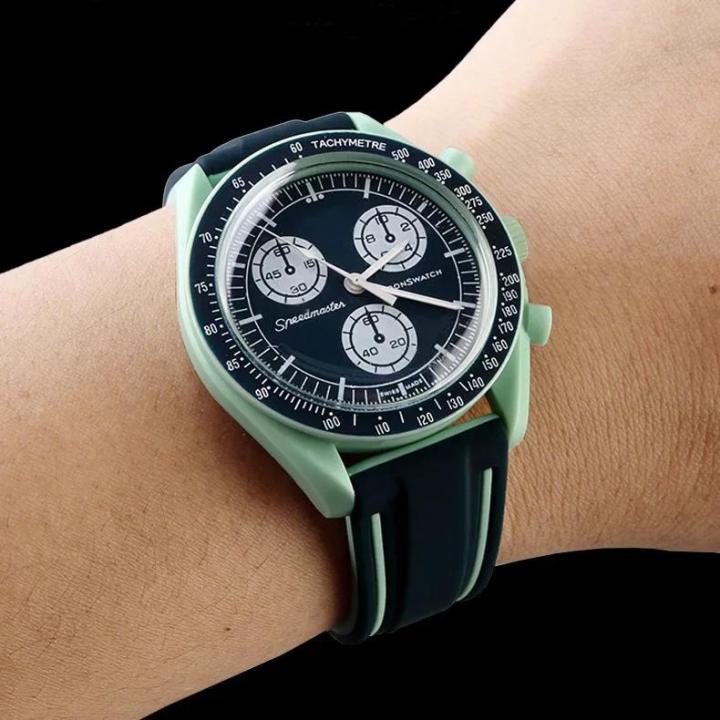 Soft Silicone Watch Band for Omega x Swatch joint MoonSwatch Diving ...