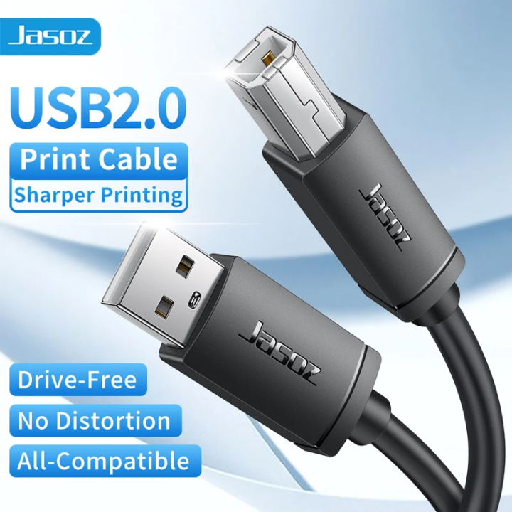 Jasoz USB Printer Cable USB Type B Male to A Male USB 2.0 Cable for ...