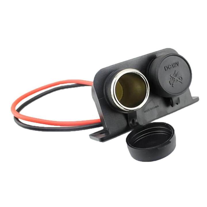Twin Power Outlet Motorcycle Cigarette Lighter Adapter Power Socket ...