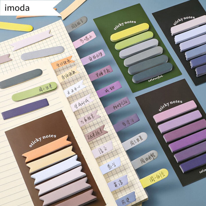 imoda 120 sheets/pc Ins Style Index Sticky Notes Morandi Index Stickers ...