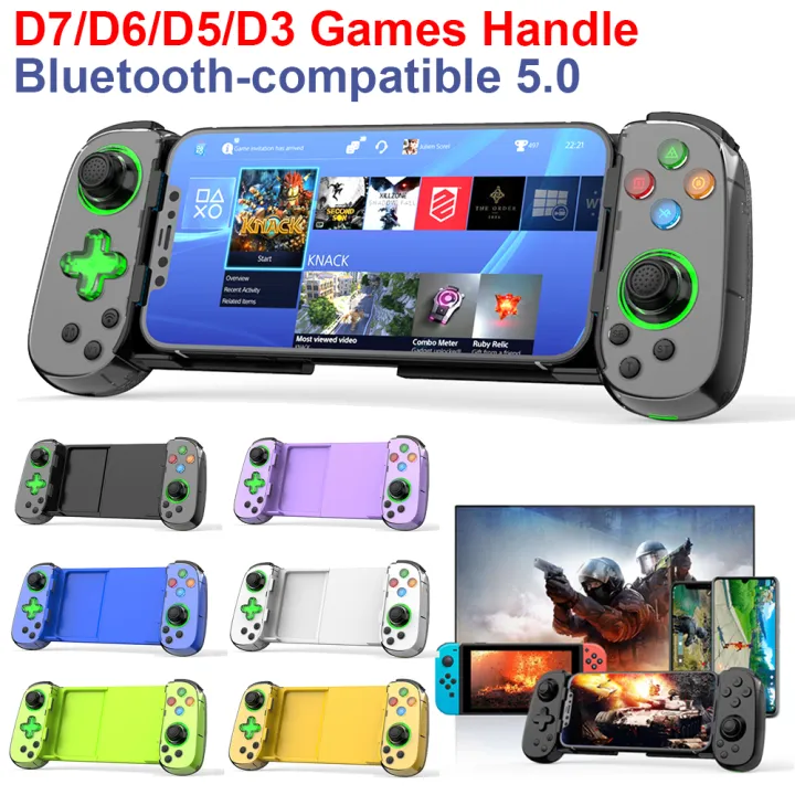 D7 Bluetooth 5.0 Telescopic Mobile Phone Gamepad for IOS Android Wireless Game Controller ...