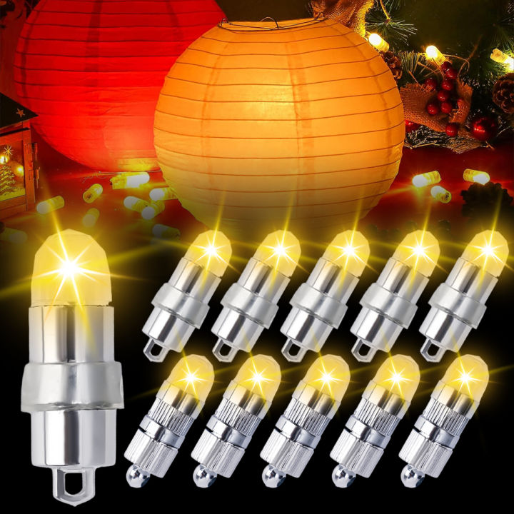 1/5Pcs Mini LED Balloons Lamp Screw Thread Waterproof LED Wick Lantern ...
