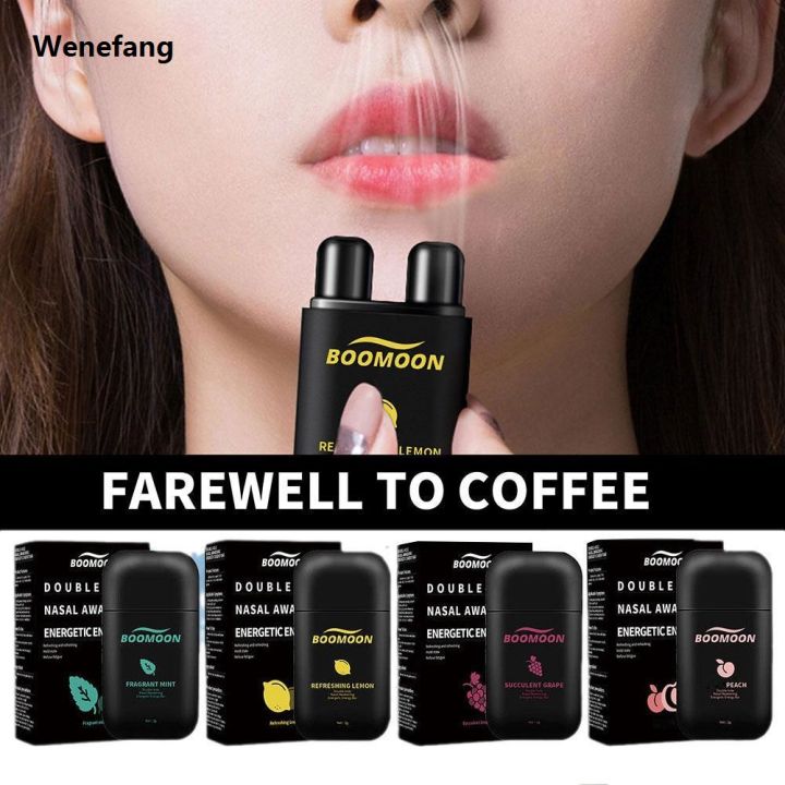 Wenefang Energizing Aromatherapy Nasal Inhaler Nasal Energy Bar with Fruit Style Essential Oils ...