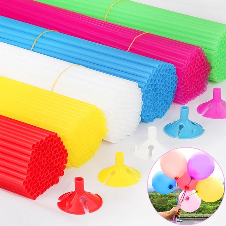 Multi Color Balloon Sticks (10) Packet Decoration | Daraz.lk