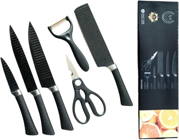 DUO LOONG Kitchen Knife Sets, Stainless Steel Chef Knives Sets of 6 ...