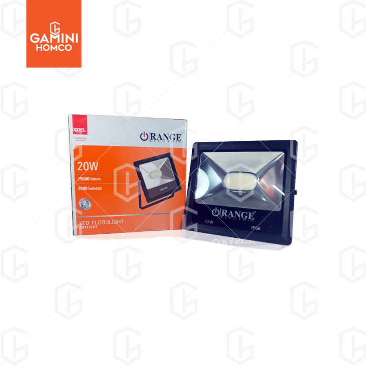 Orange LED Flood Light 20W | Daraz.lk