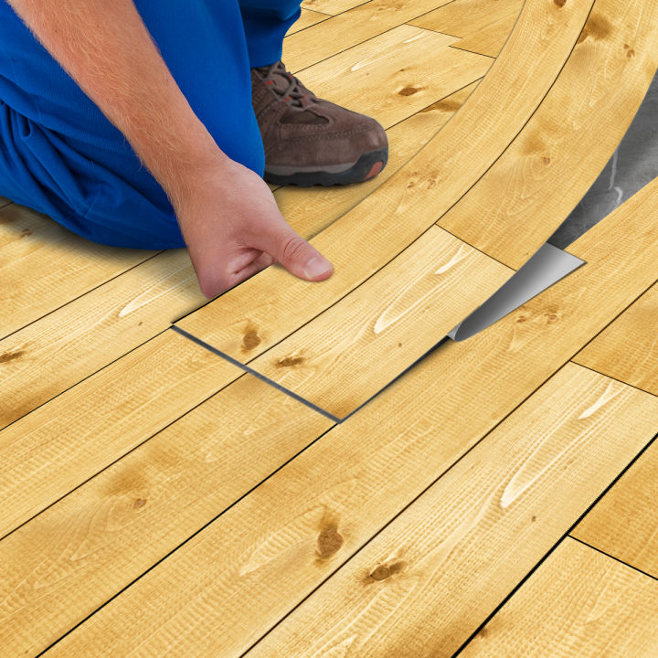 1PC Waterproof Vinyl Adhesive Floor Stikers Peel And Stick Tile Self ...