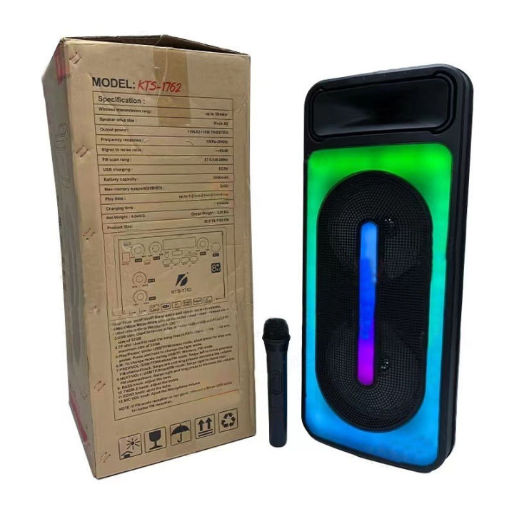 Karaoke Portable Party Speaker with Wireless Mic KTS 1762 | Daraz.lk