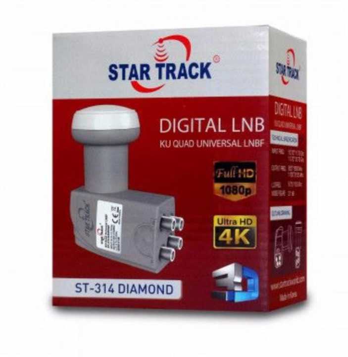 Universal Ku Band Quad LNB 4 Out 4 Ways 4K Ultra HD Universal LNB- Star Track ST-314 Gold Quad ...