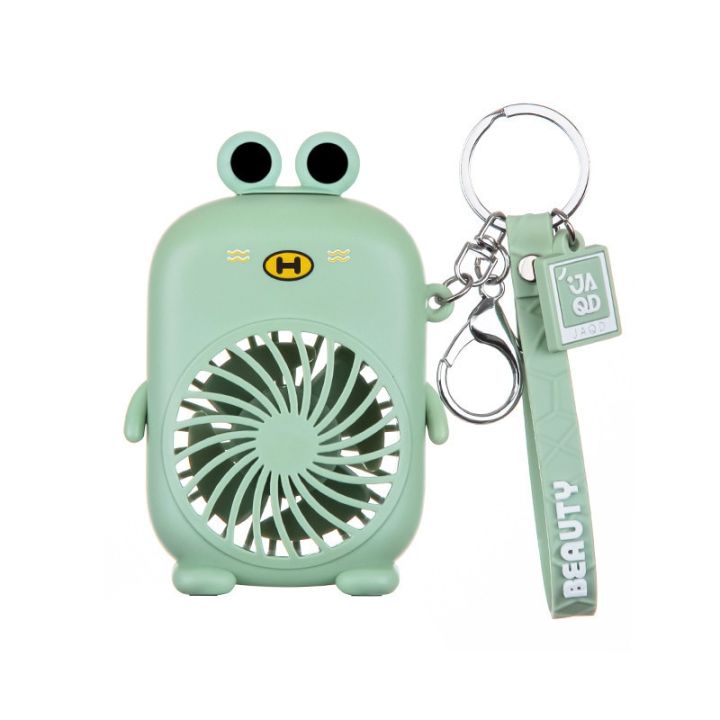 USB Mini Portable Fans Summer Student Small Fan Charging Rope Key Chain ...