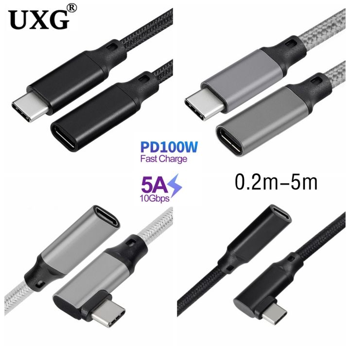 10gbps Gen2 Type-C Usb 3.1 Male To Usb-C Female Extension Data 100w ...