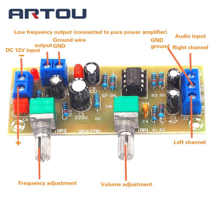【VA VA VOOM】DC 10-24V Subwoofer Preamp Board 22Hz-300Hz Frequency ...