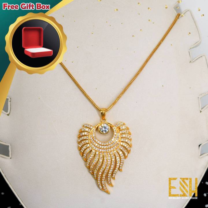 Gold Plated 18/24 Inch Stylish Look 1.5MM Snake Rope Diamond Chain With ...