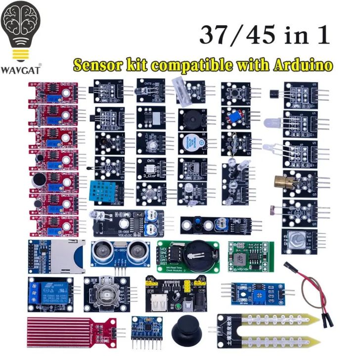 45 in 1 Sensors Modules 16 Kinds Starter Kit For Arduino Raspberry Pi ...